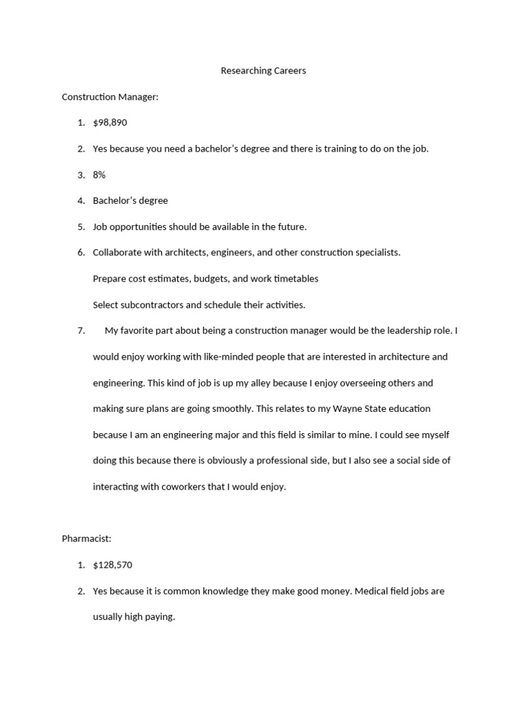 Researching Careers | PDF