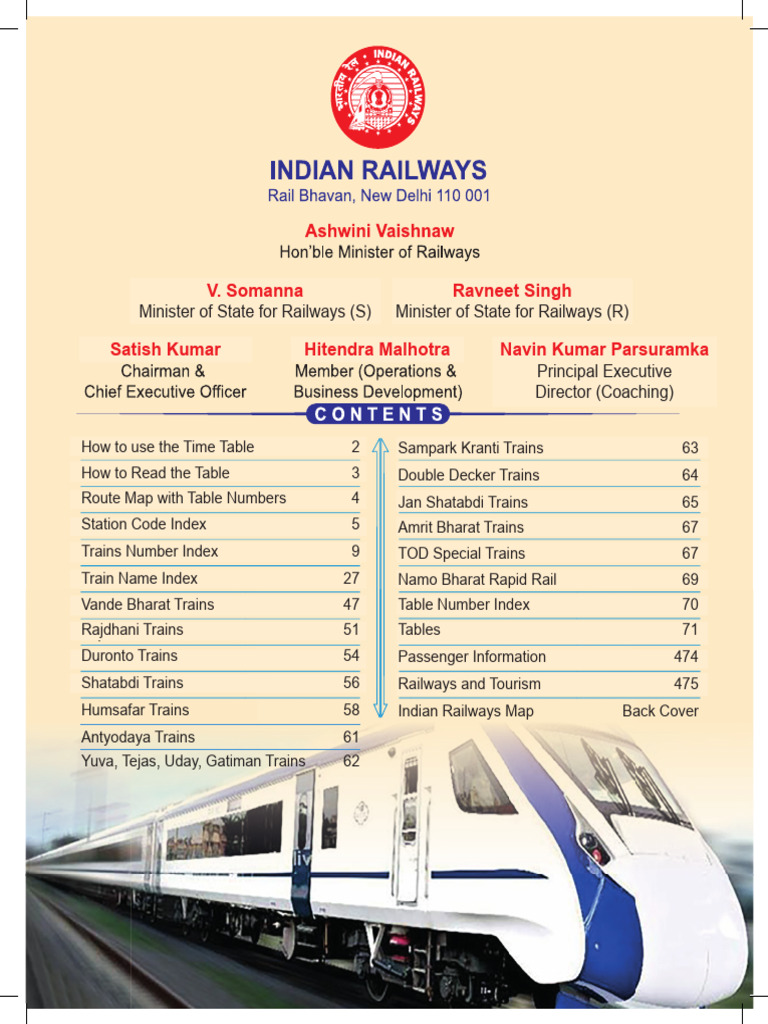 Railway Time Table 2025 PDF Guide | PDF | Public Transport | Rail Transport