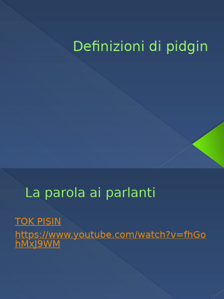 Lezione 2 - Definizione Di Pigin | PDF
