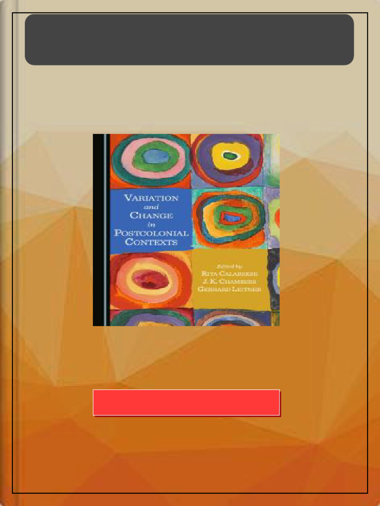 Variation and Change in Postcolonial Contexts 1St Edition Rita ...