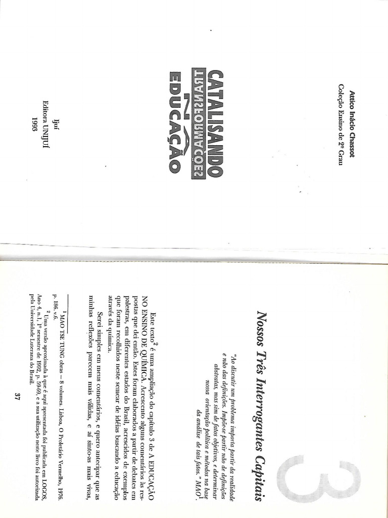CHASSOT - 3 Interrogantes | PDF