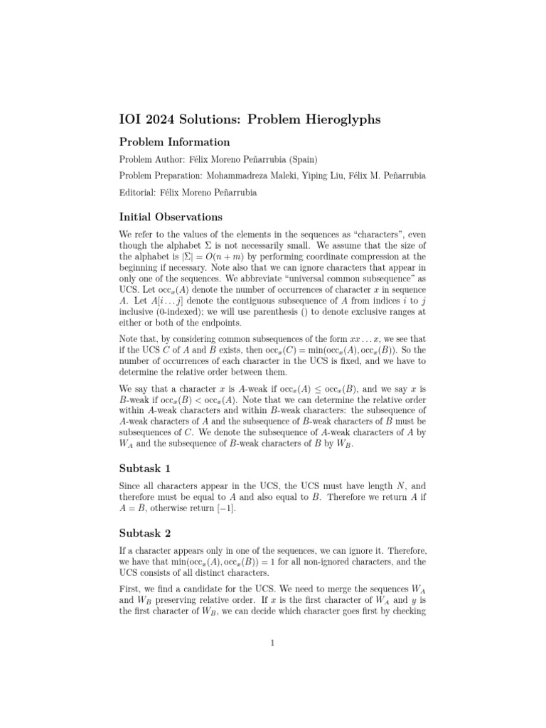 Hieroglyphs Editorial | PDF | Mathematics | Notation