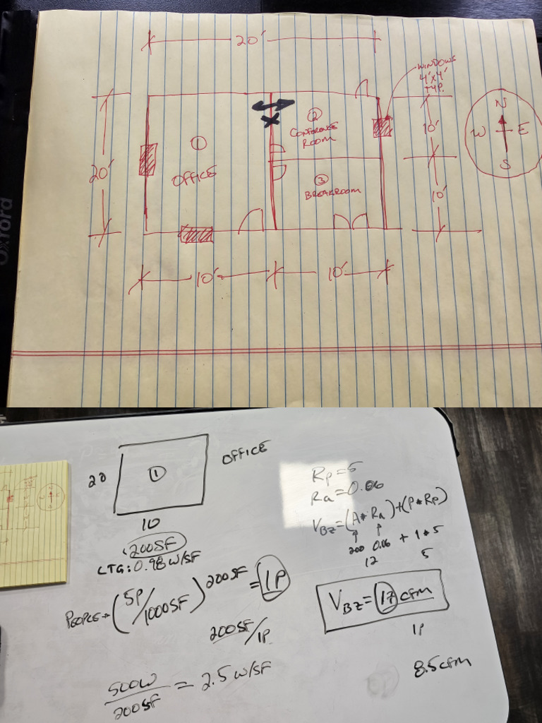 Building Layout & Whiteboard Calcs | PDF