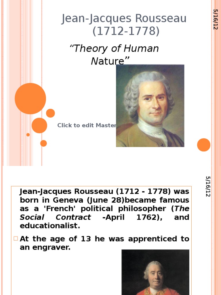Jean-Jacques Rousseau (1712-1778) : "Theory of Human Nature | PDF ...