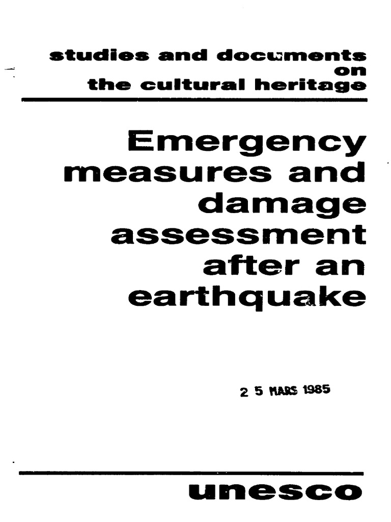 Emergency Measures and Damage Assessment After An Earthquake | PDF
