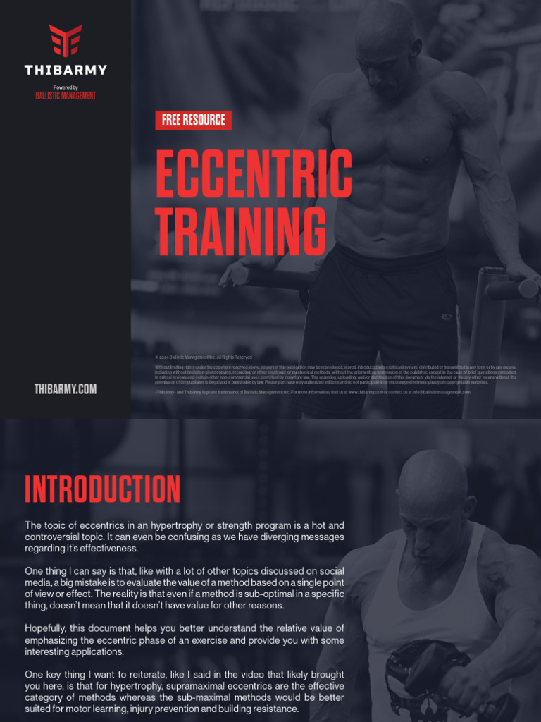 Eccentric Training for Strength Gains | PDF | Strength Training ...