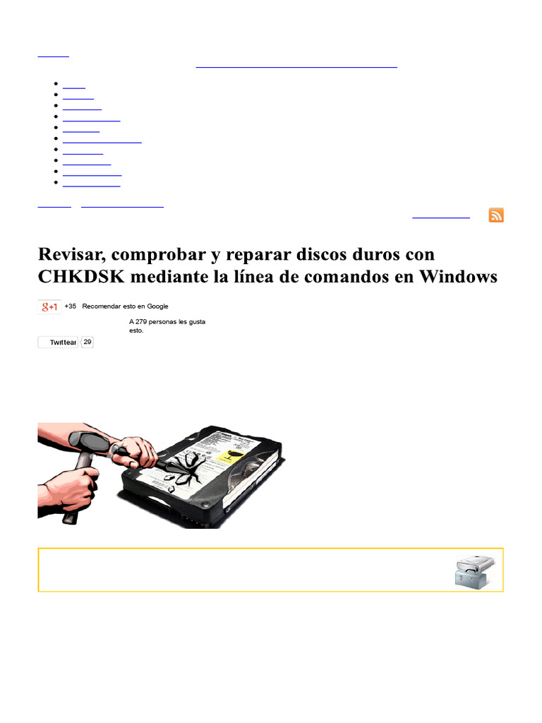 Revisar y Reparar Discos Duros Con CHKDSK Usando La Linea de Comandos ...