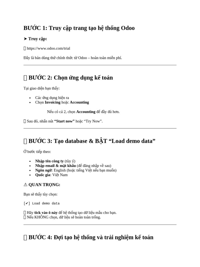 Cài Erp Accounting | PDF