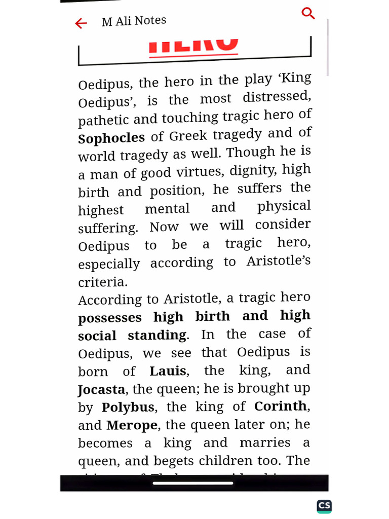 Oedipus Rex As A Tragic Hero - 1 | PDF