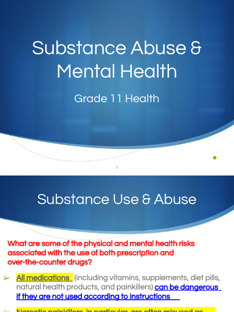 Substance Abuse Risks and Support Guide | PDF | Mental Disorder ...