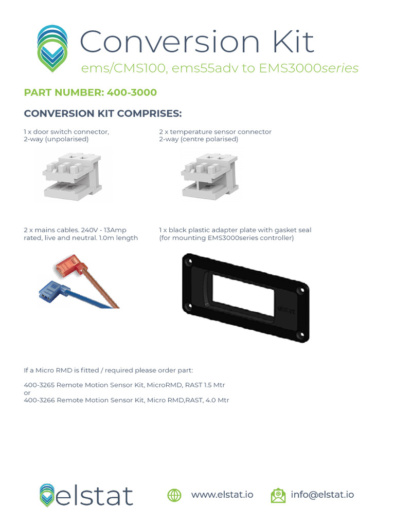 400-3000 EMS-CM100 EMS3000 ConversionKit | PDF | Electrical Connector ...