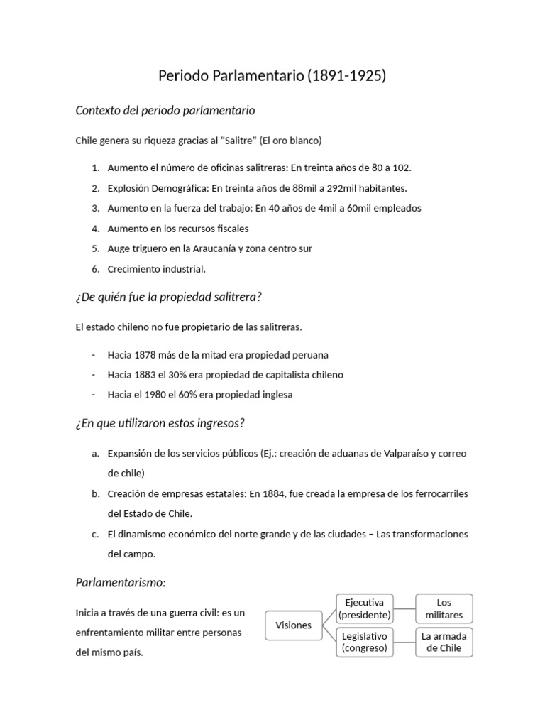 Análisis del Periodo Parlamentario en Chile | PDF | Chile | Gobierno