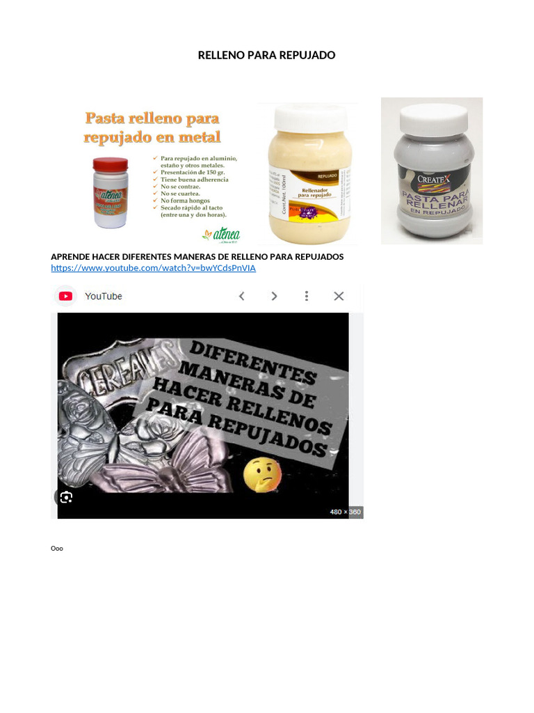 Relleno para Repujado | PDF
