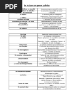 Lexique du vocabulaire policier français | PDF | Mystère, thriller et ...