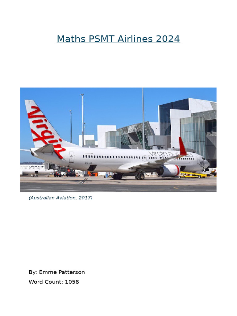 Maths PSMT Airlines 2024 | PDF | Scatter Plot | Aviation