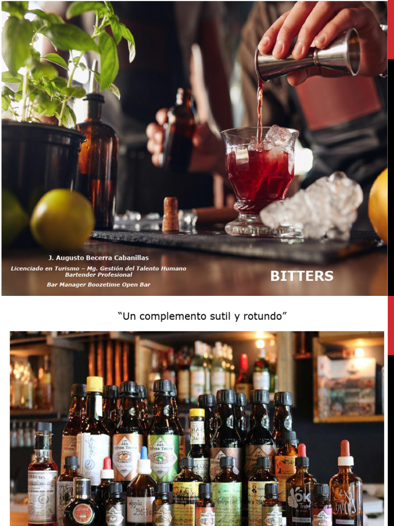 Introducción a los Bitters en Coctelería | PDF | Cócteles | Vino