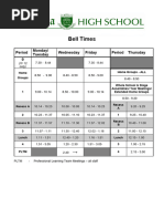 2025-2026 School Bell Timings | PDF