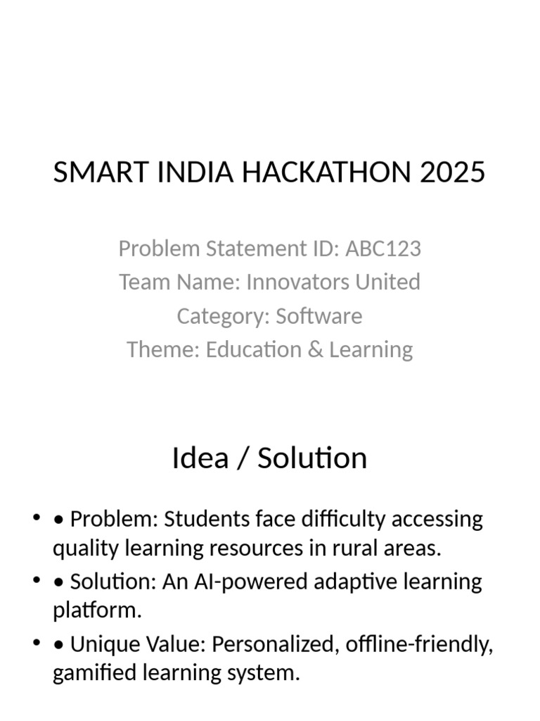 SIH Sample Winning | PDF