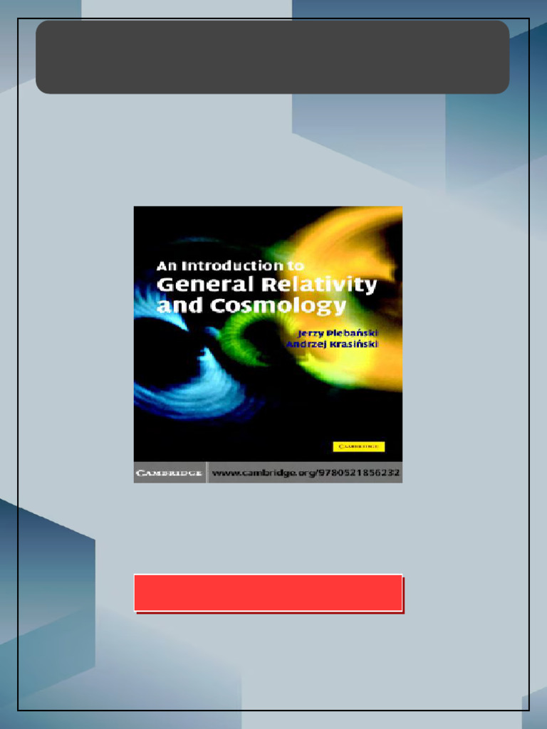 Introduction To General Relativity and Cosmology 1st Edition J ...