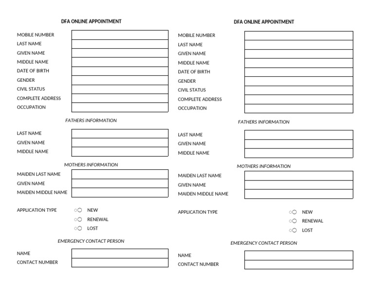 DFA Online Appointment Form Guide | PDF