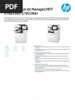 HP Color LaserJet MFP E786dn Datasheet | PDF | Image Scanner | Computing