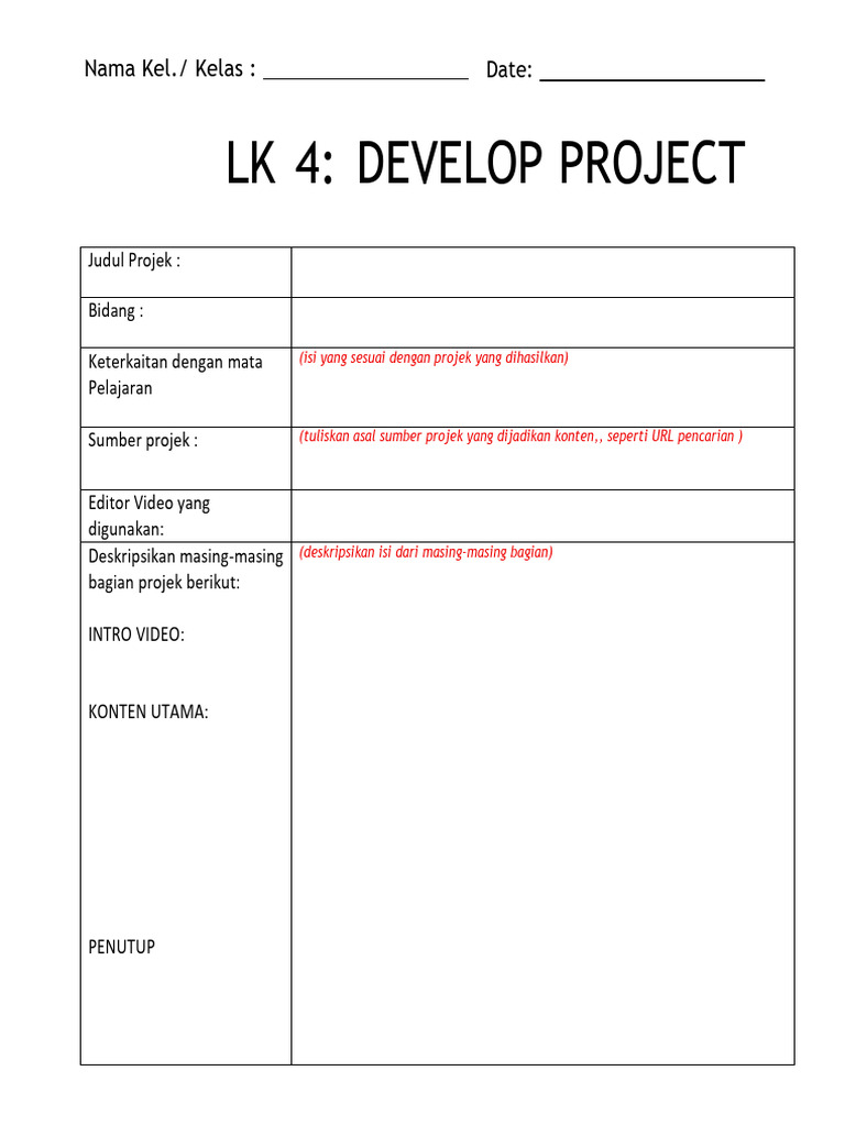 LK4 Develop Projek | PDF