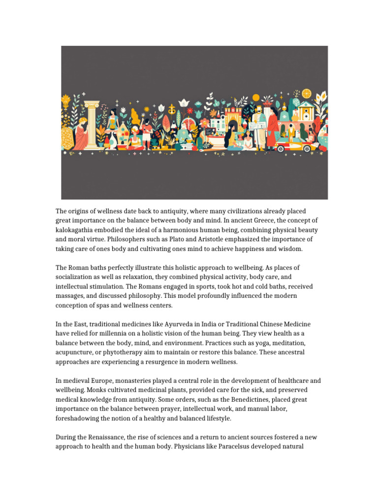 Origins of Wellness Through History | PDF | Spa | Well Being