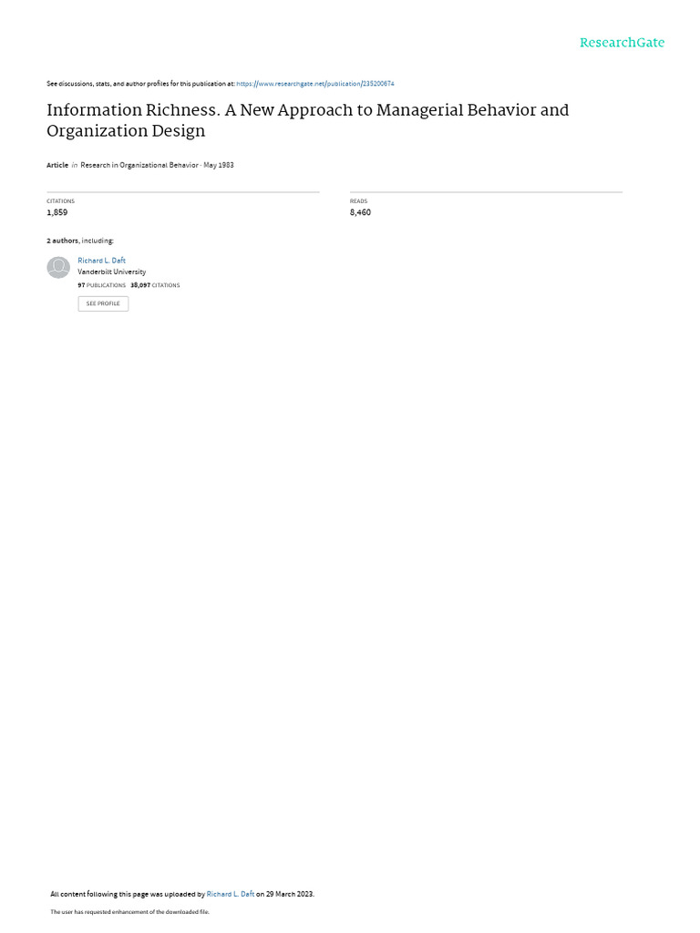 Information Richness A New Approach To Managerial | PDF | Communication ...