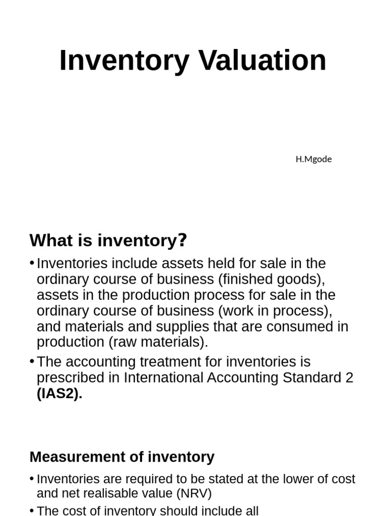 Inventory Valuation Methods Explained | PDF | Inventory | Cost Of Goods ...