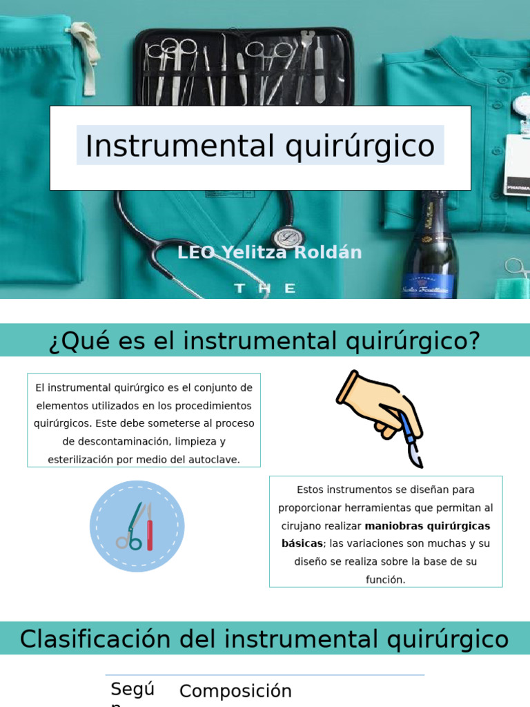 Guía Completa del Instrumental Quirúrgico | PDF | Cirugía | tijeras