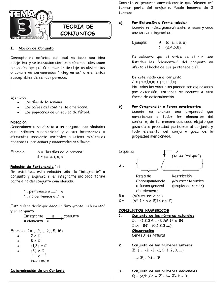 1.-Conjuntos Basico | PDF | Conjunto (Matemáticas) | Lógica matemática