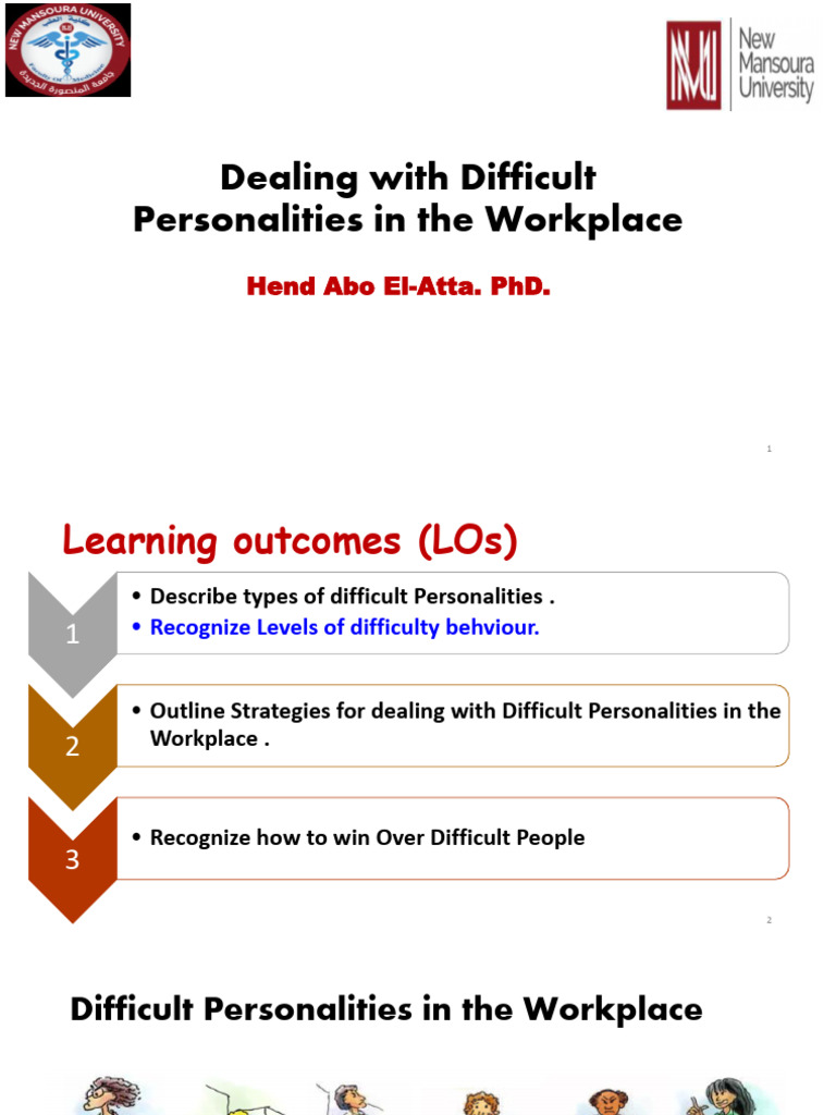 Strategies for Difficult Workplace Personalities | PDF | Psychological ...
