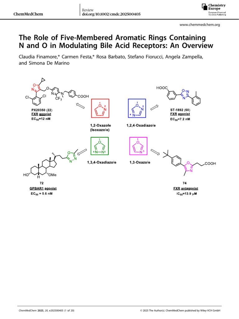 The Role of Five-Membered Aromatic Rings Containin | PDF | Pharmacology ...