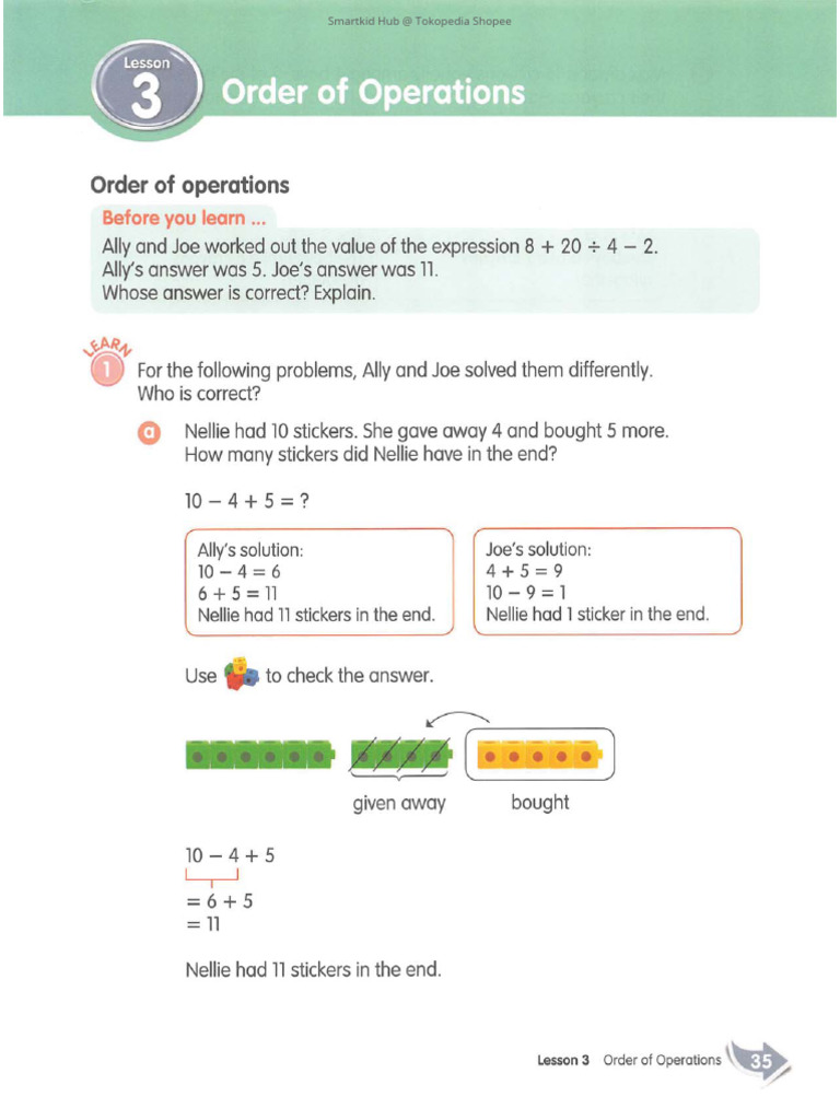 Order of Operation | PDF