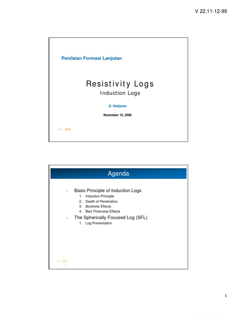 06 Resistivity Logs Induction Logs | PDF | Physics | Electromagnetism