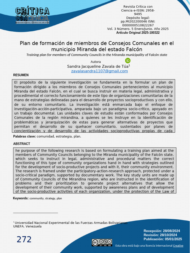Artículo Original 2025-100322 | PDF | Comunidad | Conocimiento
