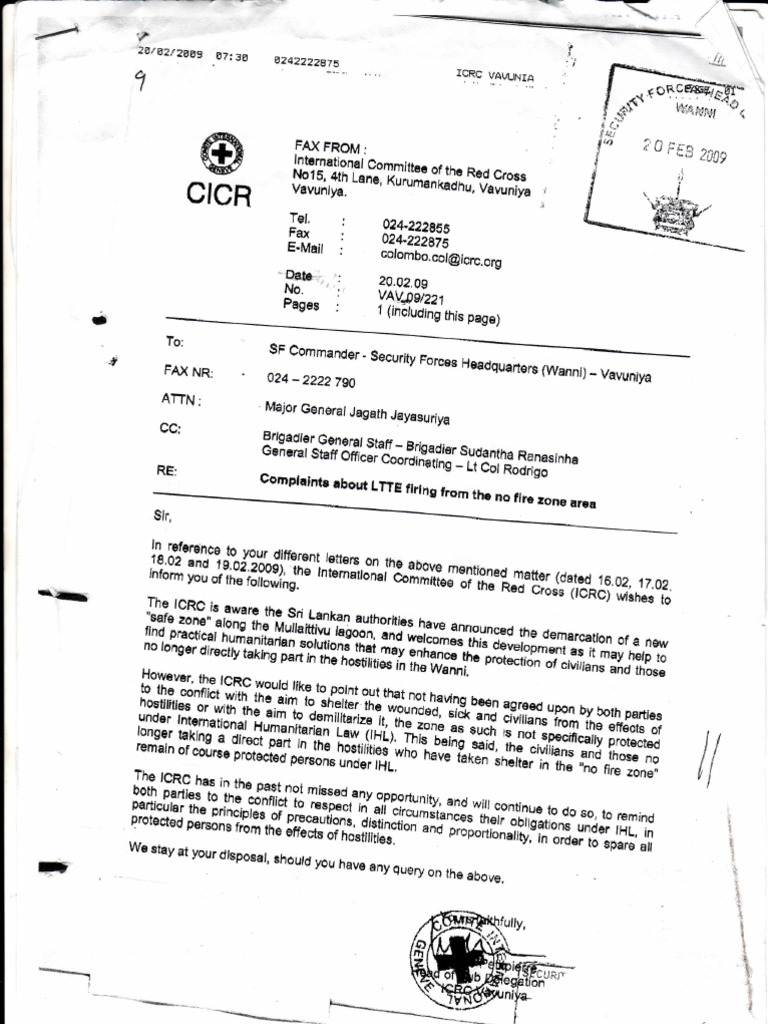 ICRC Letter | PDF