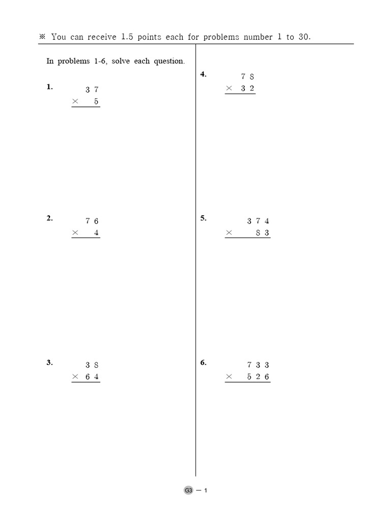 In Problems 1-6, Solve Each Question.: You Can Receive 1.5 Points Each ...