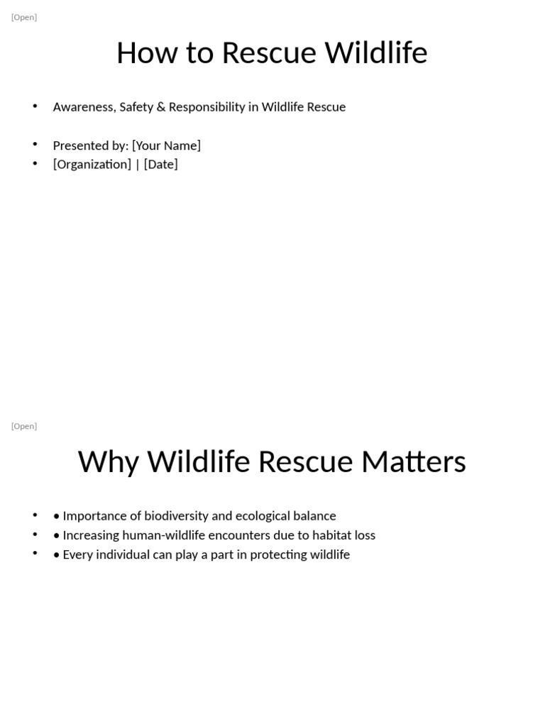 Wildlife Rescue: A Guide to Safety | PDF | Wildlife | Natural Environment
