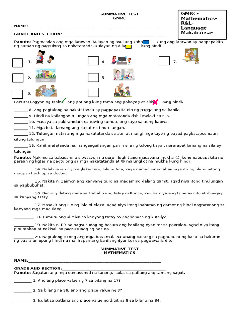 Summative Test q2 w3-4 | PDF