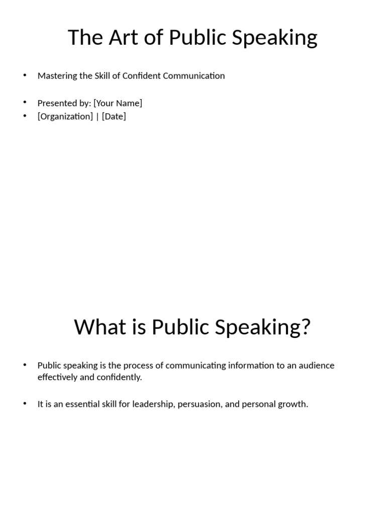 Master Public Speaking Skills Today | PDF | Public Speaking | Body Language