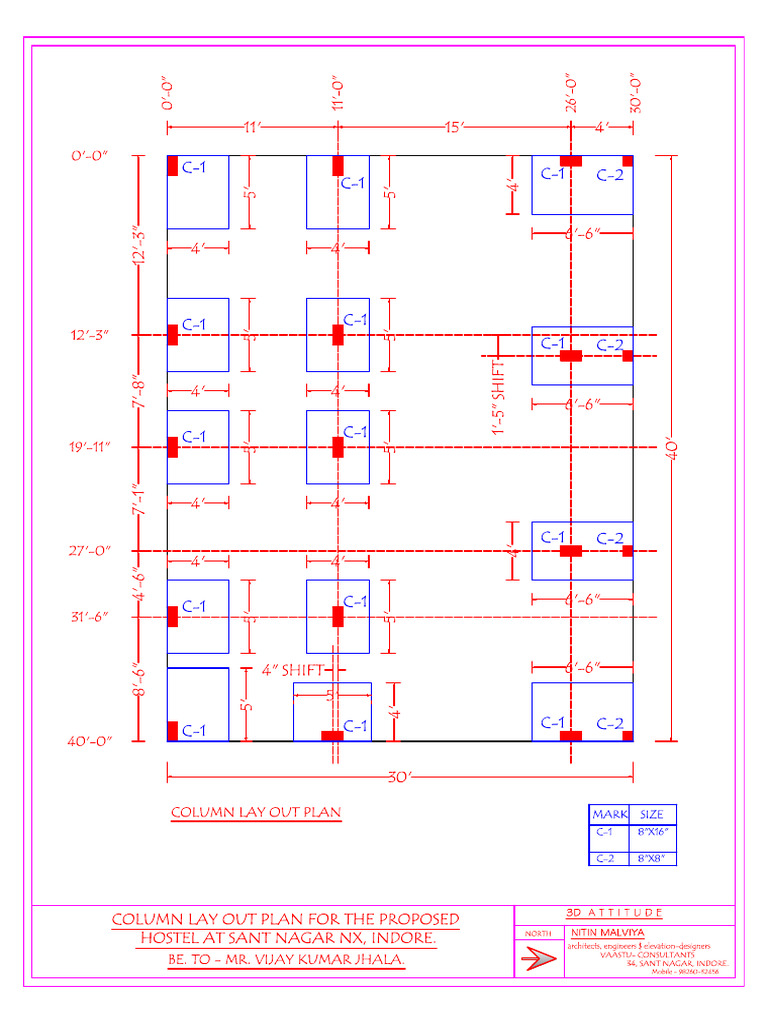 Column Lay Out Plan - 226 | PDF
