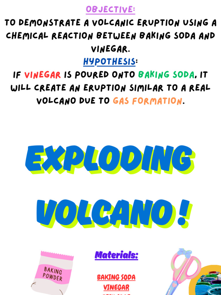 Objective To Demonstrate A Volcanic Eruption Using A Chemical Reaction ...