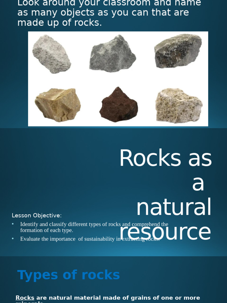 Geo Yr7 Unit 2.2 Rocks As Natural Resource | PDF | Rock (Geology ...