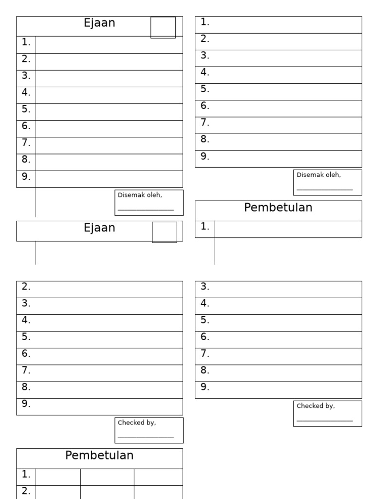 Ejaan Template | PDF