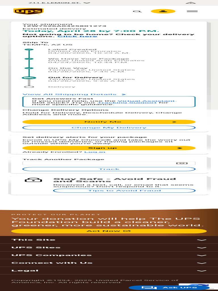 Tracking UPS - United States | PDF