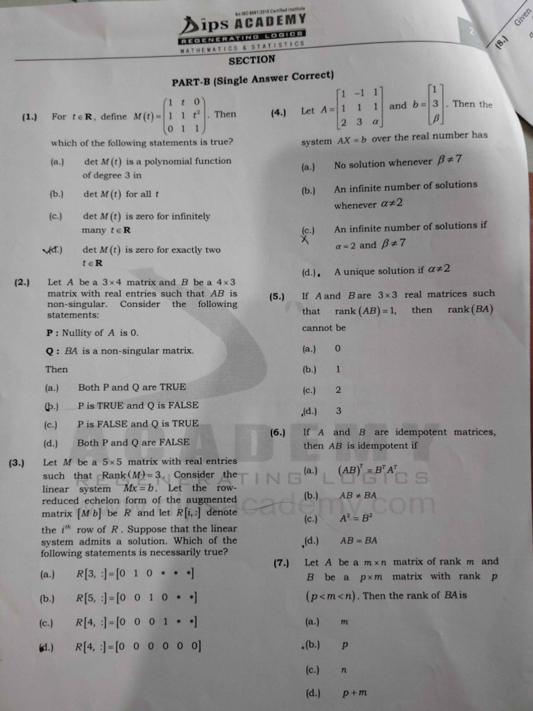 Dips 2024 Dec - Test-16 (La) | PDF
