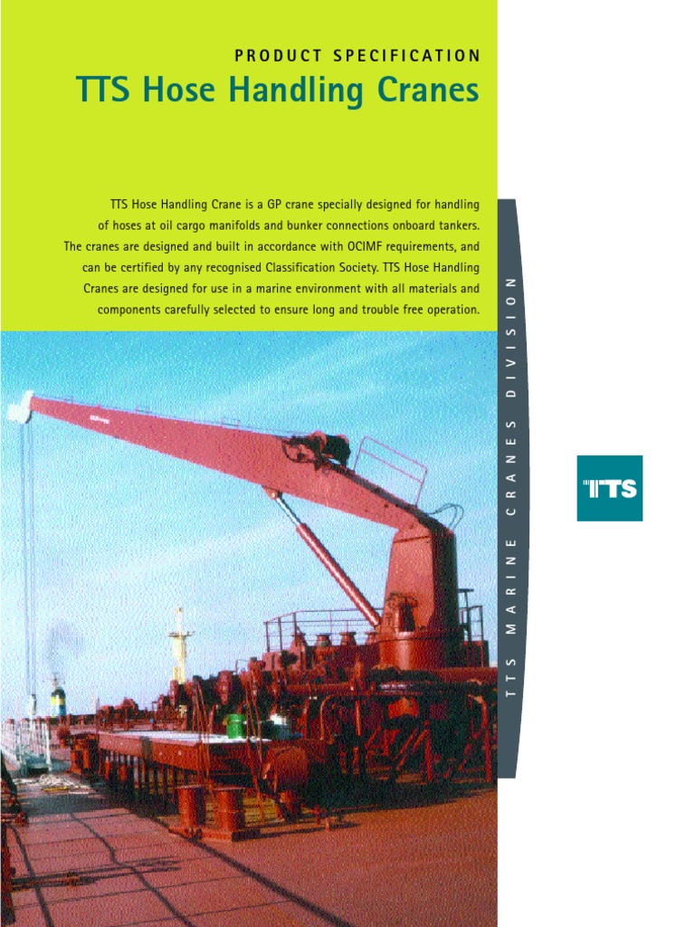 TTS Hose Handling Cranes | PDF | Crane (Machine) | Mechanical Engineering