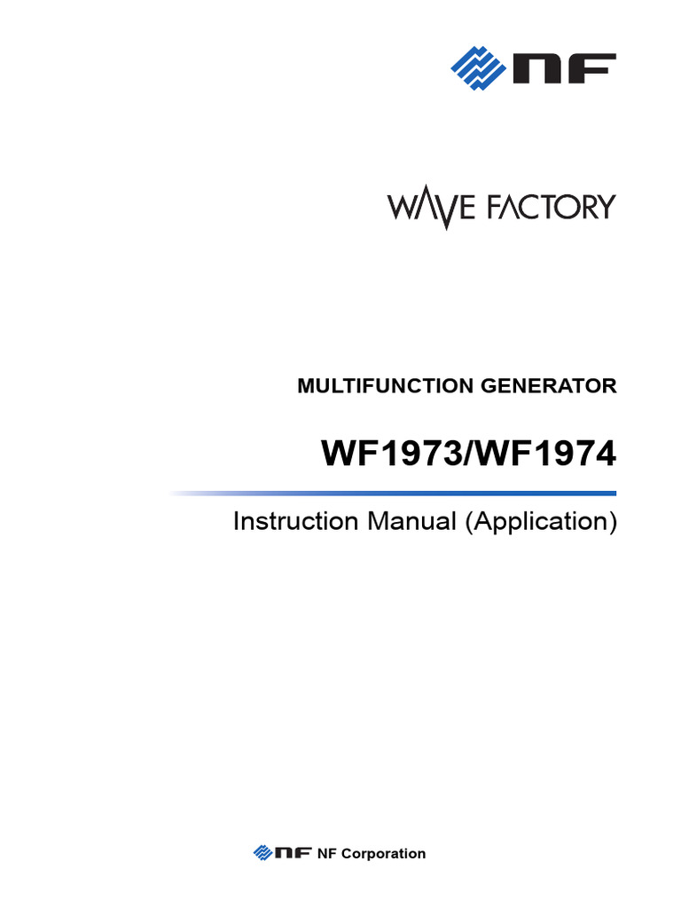 WF1973/WF1974 Generator Manual | PDF | Amplitude | Phase (Waves)