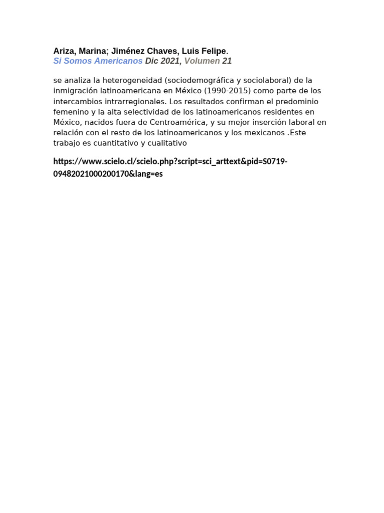 Inmigración en Mexico | PDF